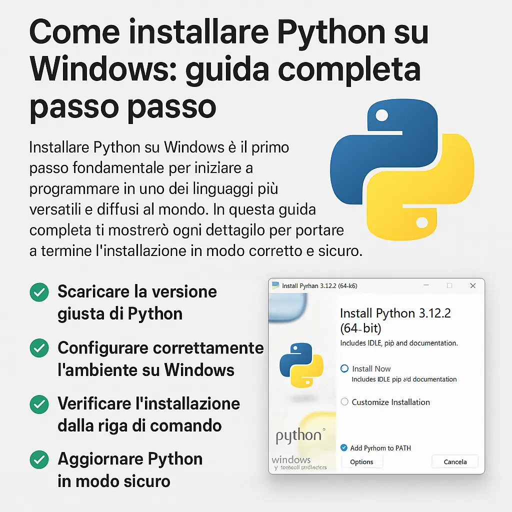 Installare Python su Windows in pochi passaggi - Guida alla Vita Quotidiana con Consigli Facili ...